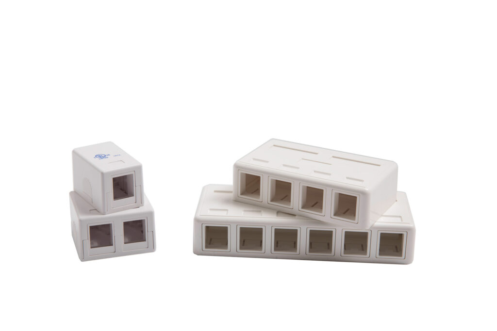 NetSource Keystone Faceplates & Surface Mount Boxes
